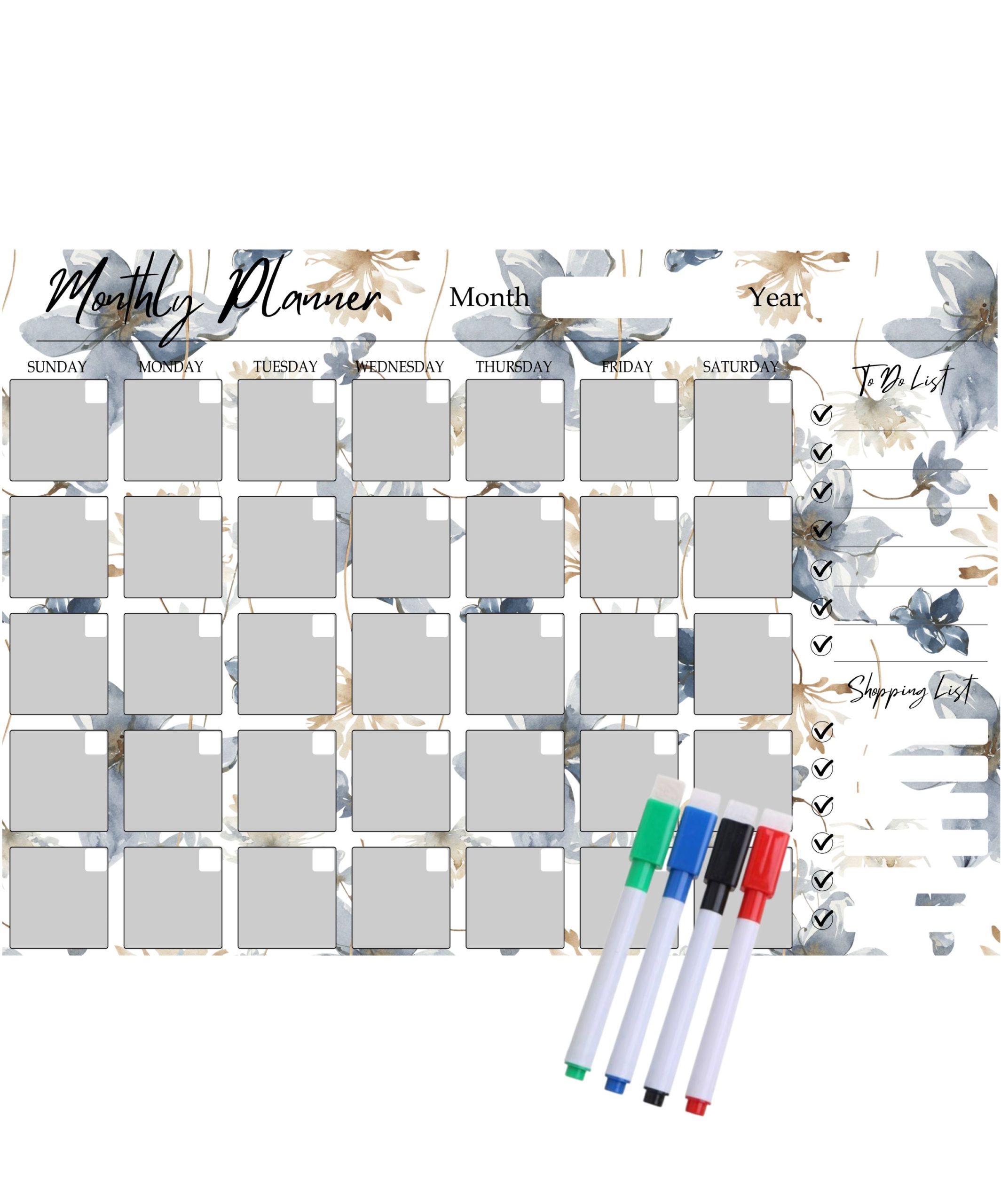 Monthly Planner - Flowers